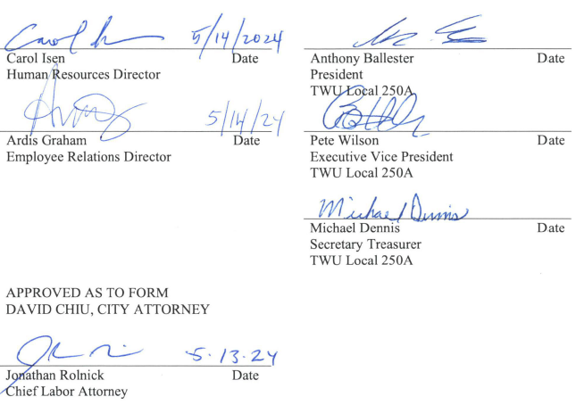 Transport Workers' Union, Local 250-A, Multi-Unit (Hulyo 1, 2024 ...